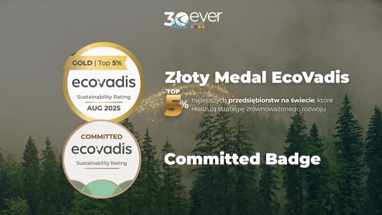 Złoty Medal EcoVadis oraz EcoVadis Committed Badge - Ever Grupa